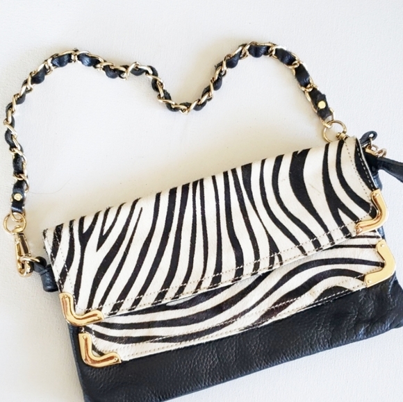 nobrand | Bags | 35 Zebra Clutch Very Cute With Chain Handles | Poshmark